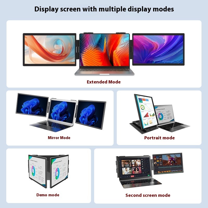 14-inch Dual-screen Portable Monitor Laptop With Wall-mounted External ...